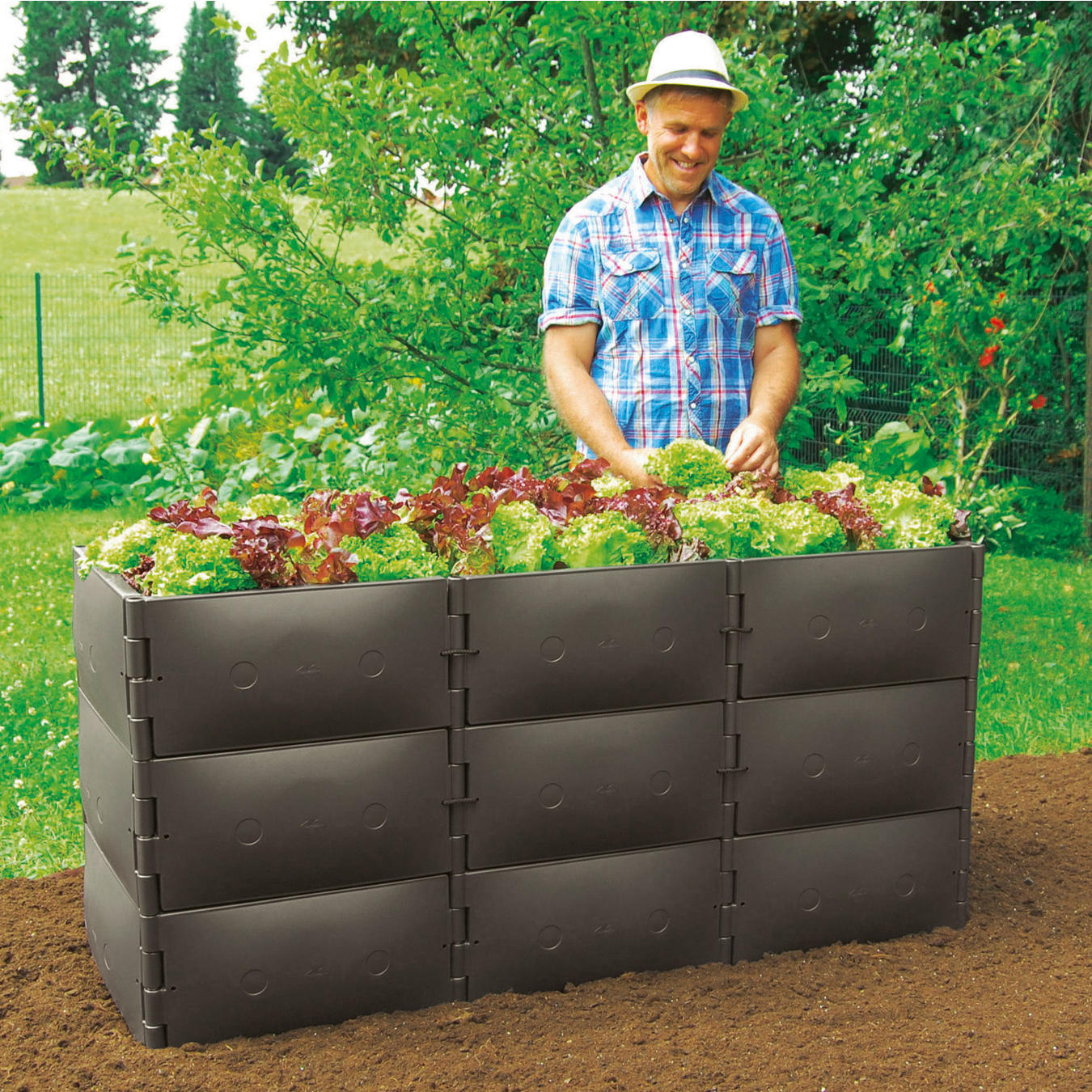 Hochbeet Grundgröße 3 Höhe 75 cm Braun - Beckmann GmbH & Co. KG