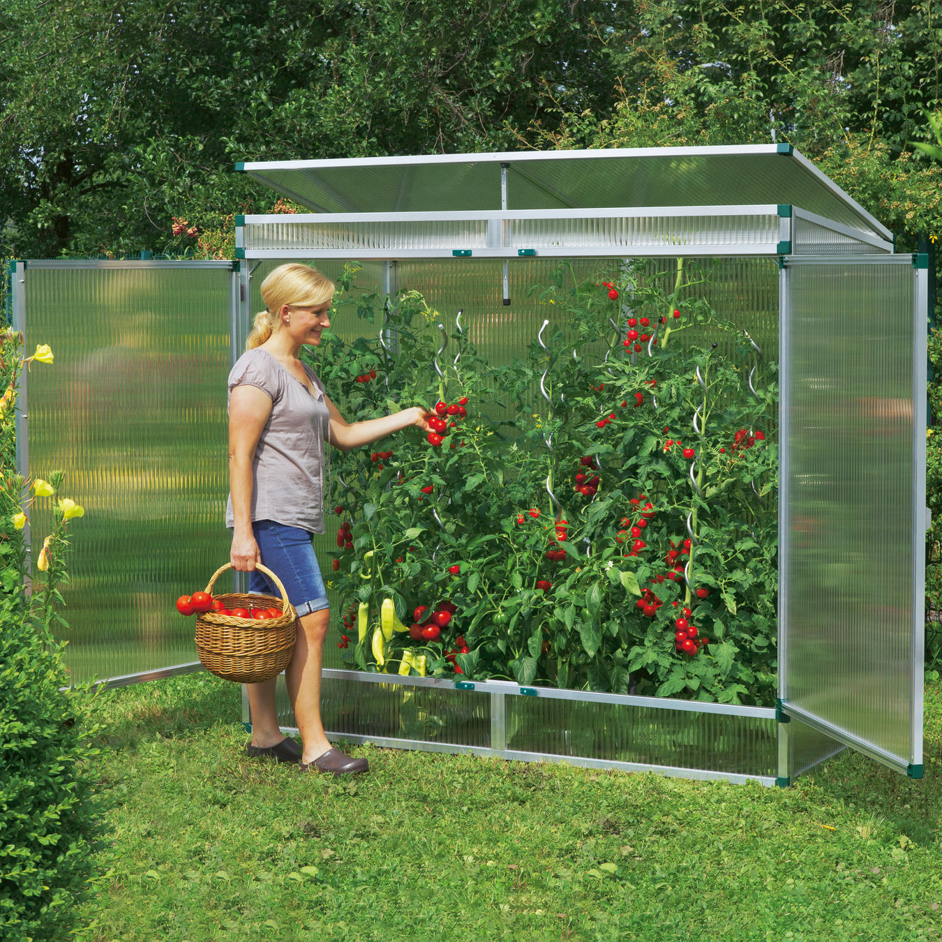 Pflanzenhaus Modell 2 201 x 107 x 183 cm mit 16 mm Stegdreifachplatten ...