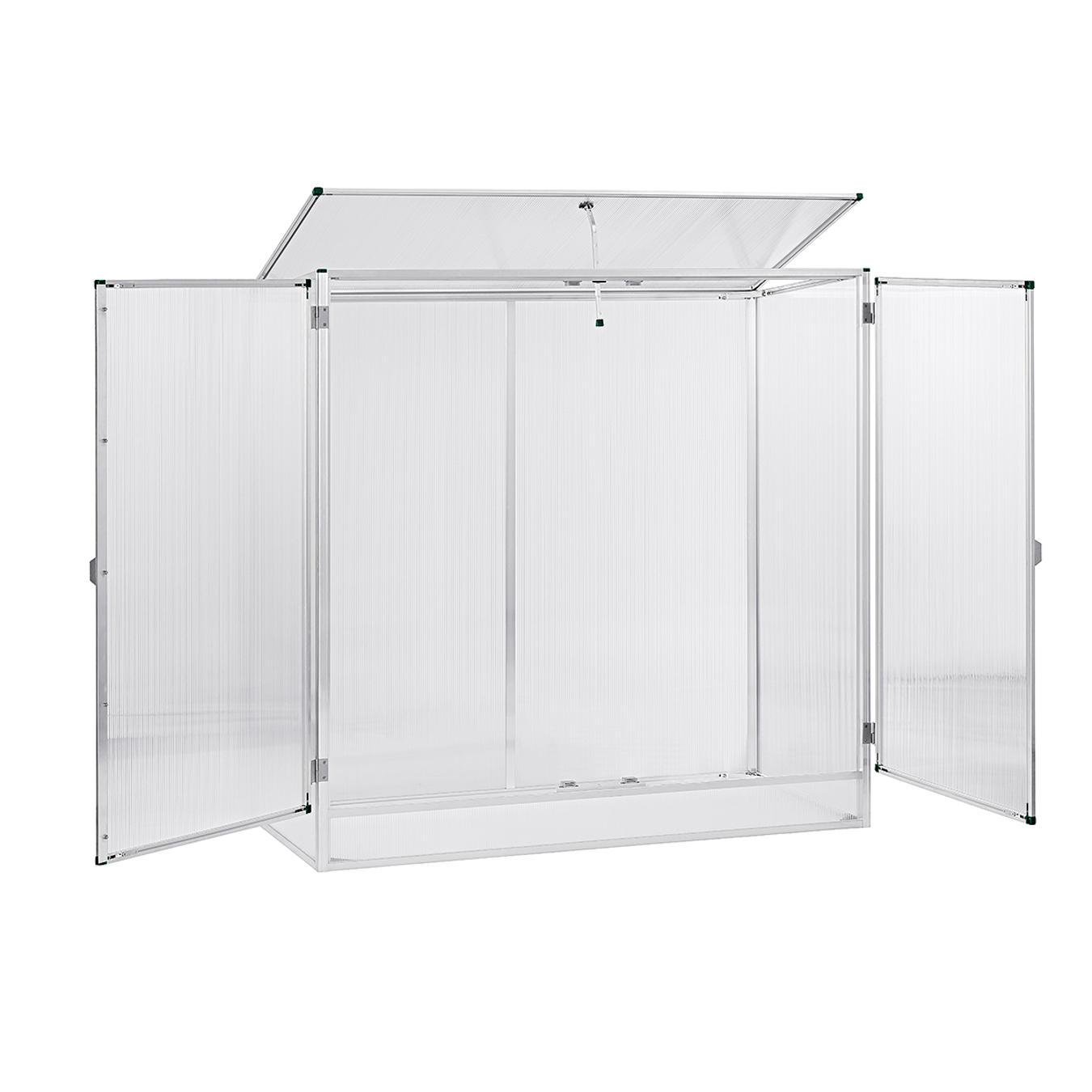 Pflanzenhaus Modell 1 160 x 77 x 162 cm mit 6 mm Stegdoppelplatten ...